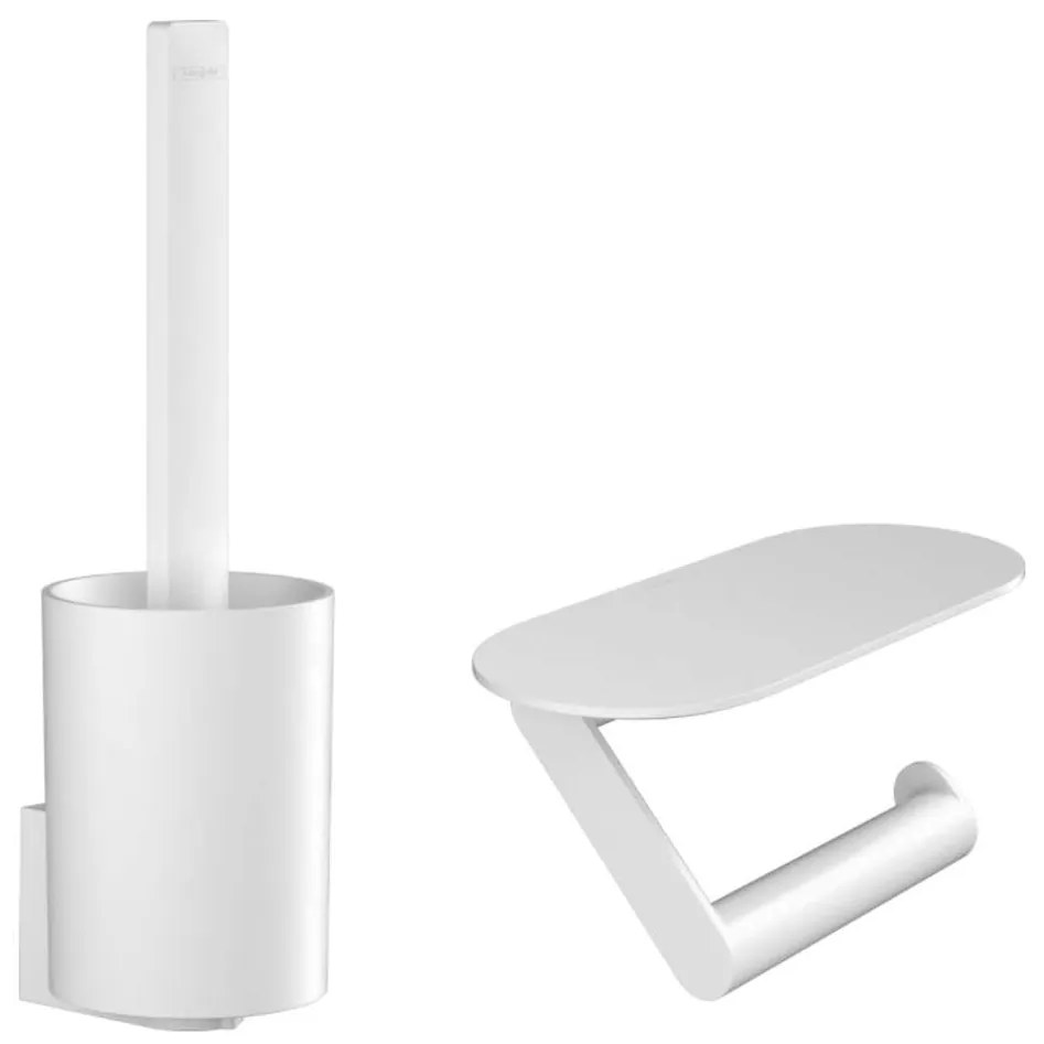 Hansgrohe WallStoris - Set doplňků pro WC, matná bílá 27969700