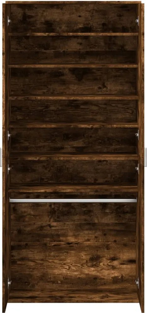Botník kouřový dub 80 x 39 x 178 cm kompozitní dřevo 3276676