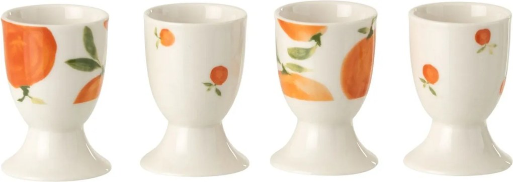Sada 4 keramických kalíšků na vajíčka Casa Naranja - Ø 5*7 cm