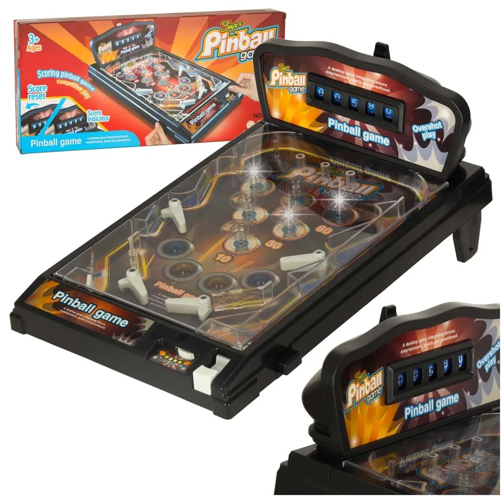 Creative Corner Arkádový herní stůl Pinball flipper se světly a hudbou
