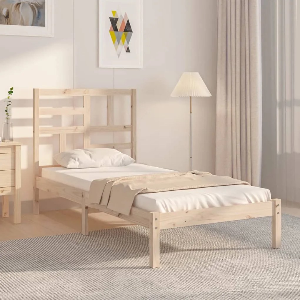 Rám postele masivní dřevo 100 x 200 cm,  3105940