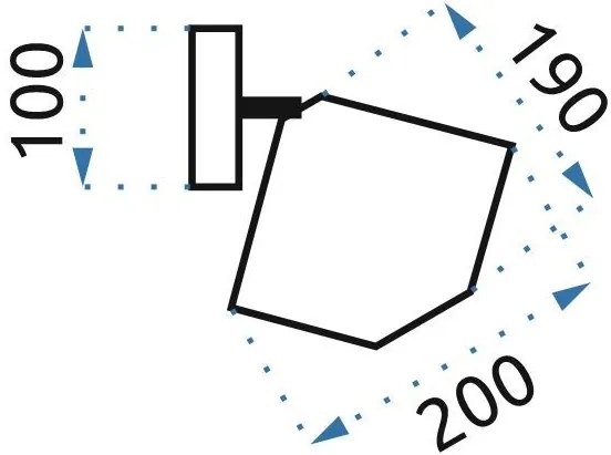 Toolight - Nástěnná lampa 1xE27 392180, růžové zlato-černá, OSW-08559