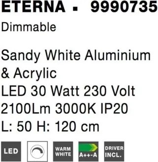 Závěsné LED svítidlo NOVA LUCE ETERNA 30W 3000K 9990735 stmívatelné Triac