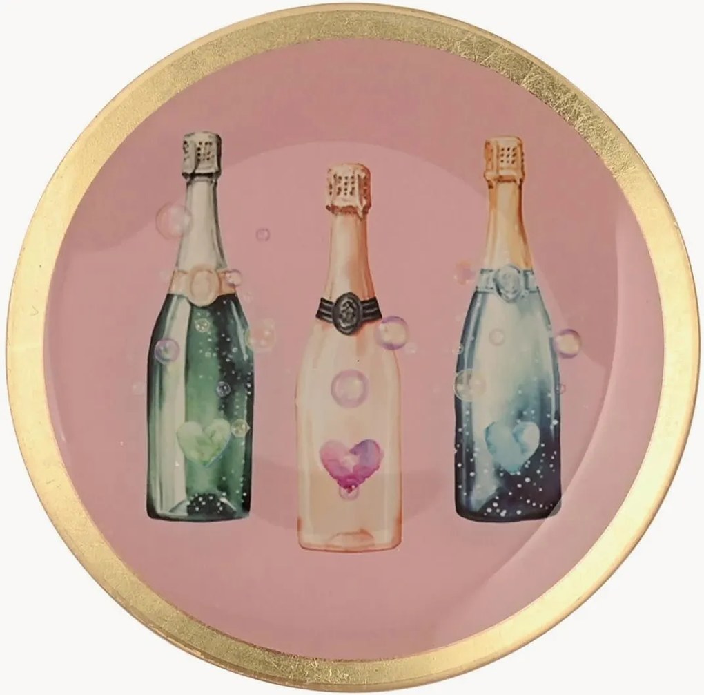 Skleněný talíř Champagne