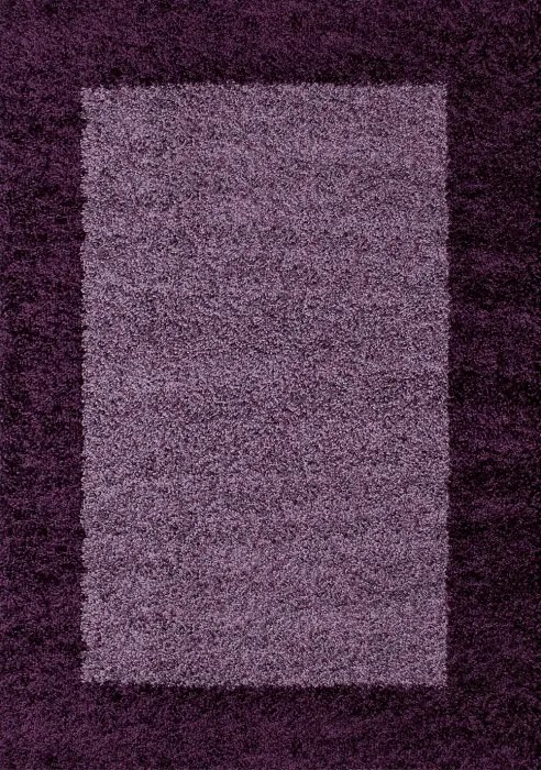 Ayyildiz Kusový koberec Shaggy Life 1503 fialový vysoký vlas 060x110 cm