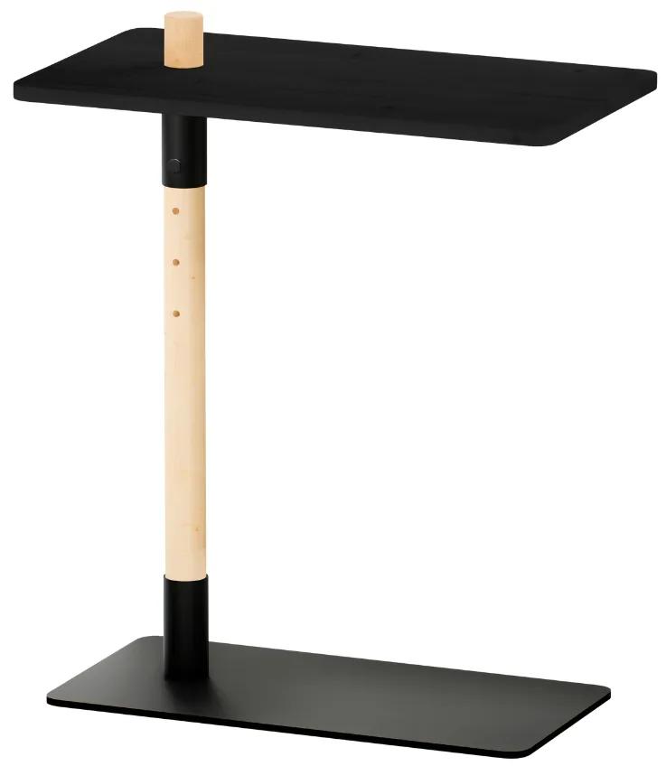 Černý dřevěný odkládací stolek Karup Design Adjust 55 x 30 cm