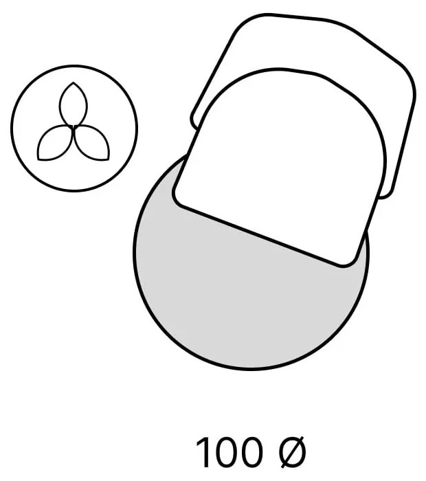 Modro-šedý pratelný kulatý koberec ø 100 cm – Vitaus