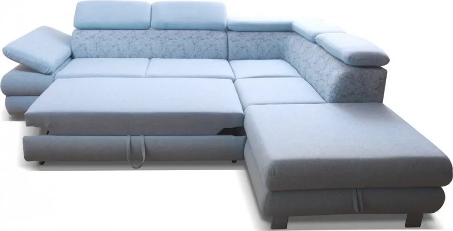 Casarredo - Komfort nábytek Rohová sedací souprava TICON II, rozkládací s úložným prostorem, výběr látek M/G | Umístění rohu: roh nalevo,Potah u korpusu, sedací části, boků a záhlavníků:: malaga 02,potah: malaga 05