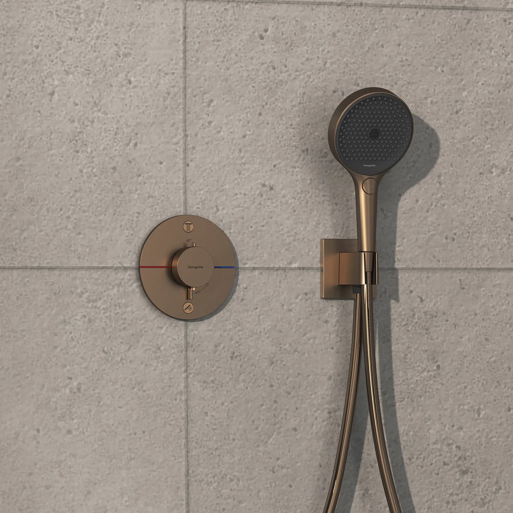 Hansgrohe ShowerSelect Comfort S, termostat pod omítku pro 2 spotřebiče, kartáčovaný bronz, HAN-15554140