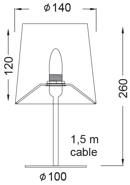 ACA DECOR Stolní lampa ARIOSO max. 40W/E14/230V/IP20, šedá