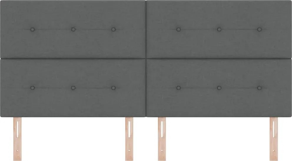 Výškově nastavitelné čelo postele Tmavě šedá 200 cm textil 3337861