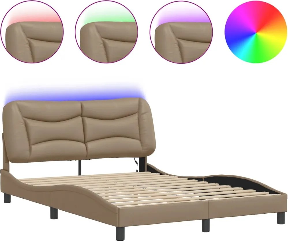 Rám postele s LED bez matrace Hvar cappuccino 120 x 200 cm 3213924