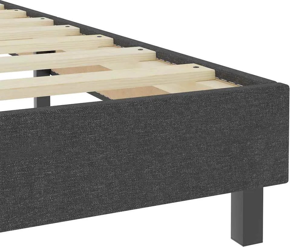 Postel boxspring šedá textil 160 x 200 cm 287457