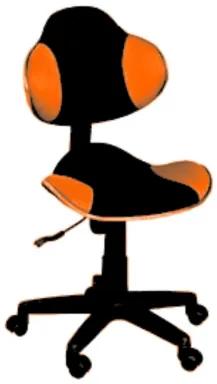 Dětská otočná židle Q-G2 - černo-oranžová