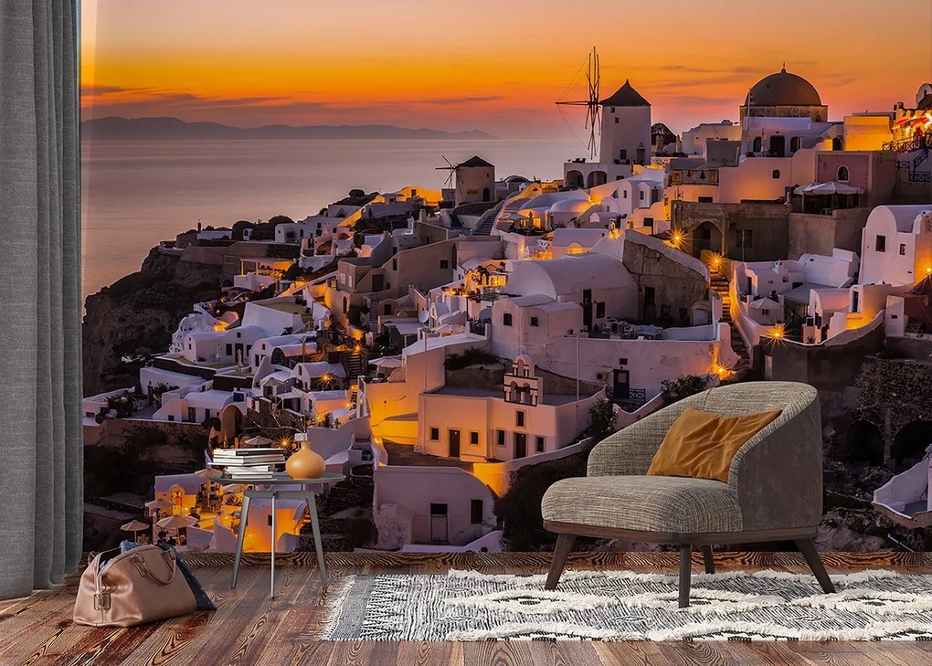 Fototapeta na míru Výhled na Santorini | Vliesová fototapeta na zed' | DFTNXXL3018