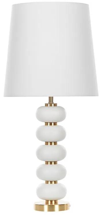 Stolní lampa 80 cm bílá / zlatá FRIO Beliani