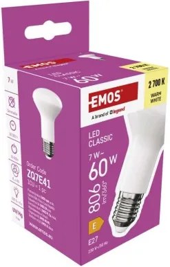 Emos lighting LED žárovka Classic R63 / E27 / 7 W (60 W) / 806 lm / teplá bílá 1525733294