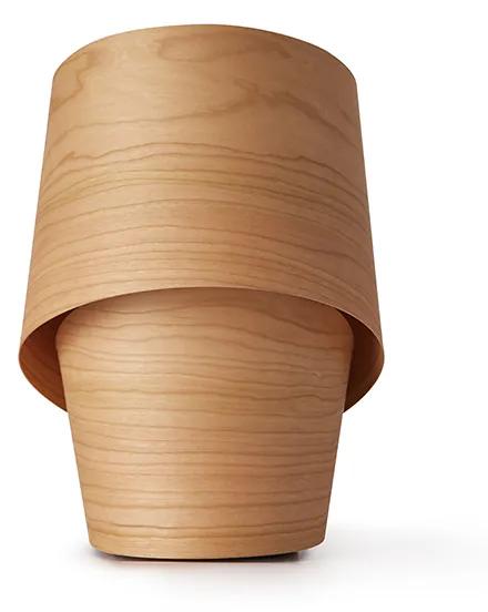 Miniaturní stolní lampička ze dřevěné dýhy Tiny  Miniaturní stolní lampička ze dřevěné dýhy Tiny Dekor: Přírodní třešňové dřevo