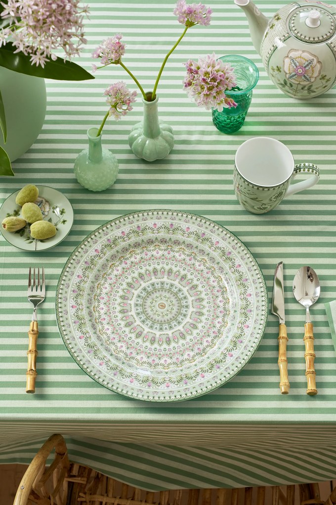 Pip Studio Lily & Lotus talíř Ø32cm, zelený (Velký porcelánový talíř)