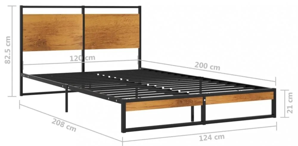 Postel kov / překližka Dekorhome 160 x 200 cm