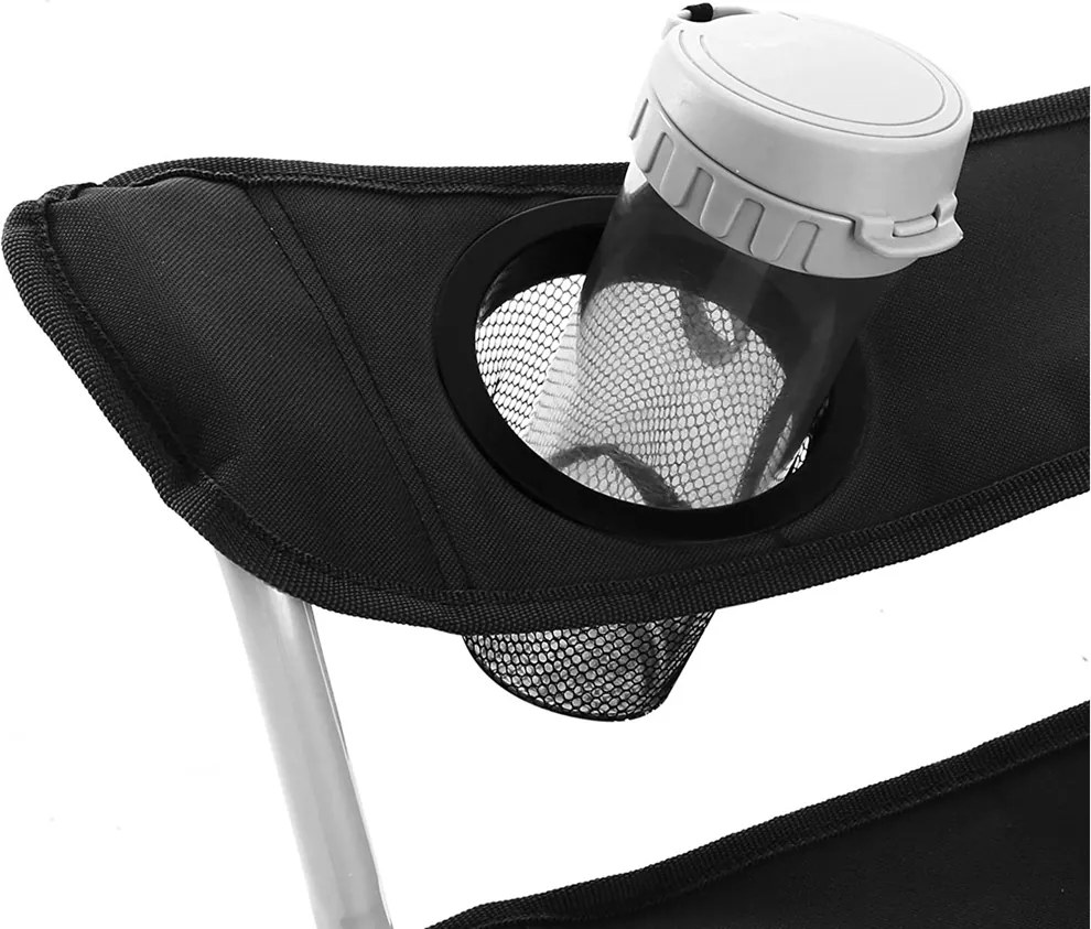Kempingové židle ROVER, set 2ks, černá SongmicsHome