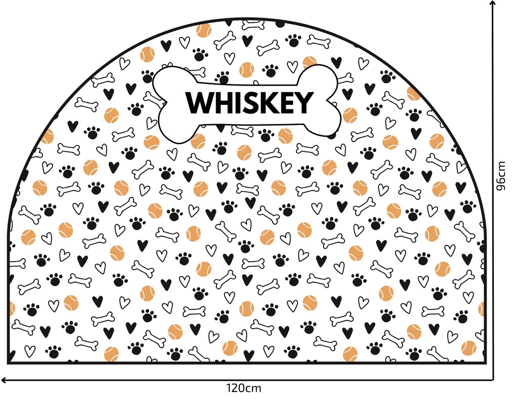 PIPPER. Ochranná textilní nálepka na zeď - Oblouk - Míčky Velikost: 120x96cm, Jméno: Bez jména