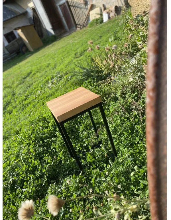Wudboys Odkládací stolek - THICK No.1 Barva kovu: Bílá., Dřevo..: Jasan, moderní skandinávský styl