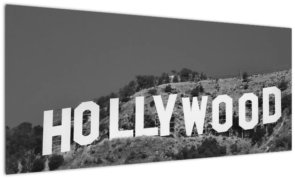 Nápis Hollywood - obraz (100x40cm)