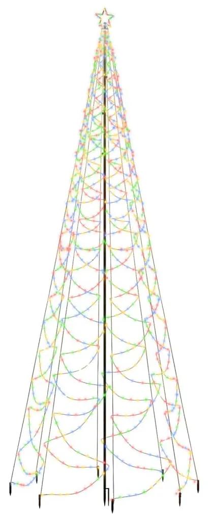 vidaXL Vánoční stromek s kovovým sloupkem 1 400 LED barevný 5 m