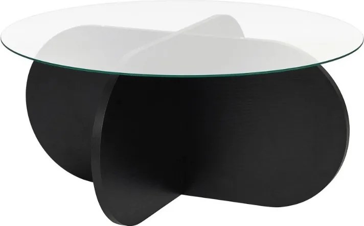 Designový konferenční stolek Jameela 75 cm černý / kouřový