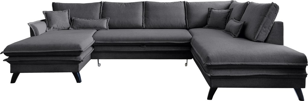 XXXLutz SEDACÍ SOUPRAVA, textil, barvy grafitu P & B - Sedací soupravy - 002330007202