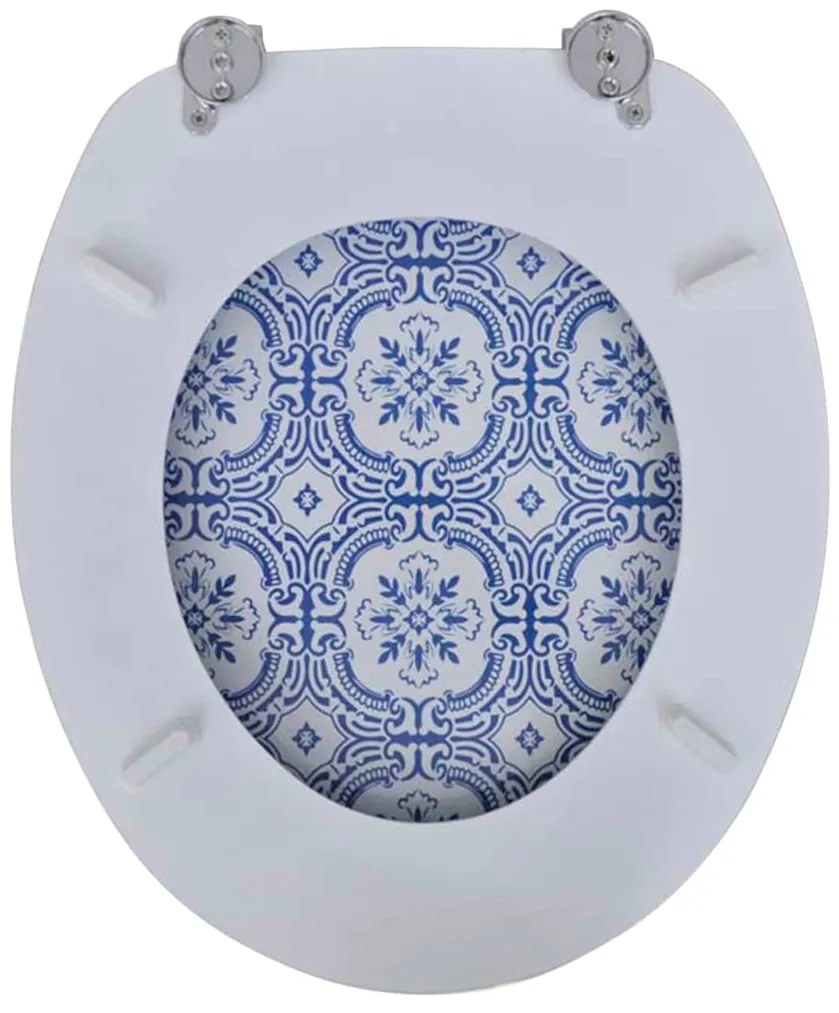 vidaXL Marketos WC sedátka s víky 2 ks MDF porcelán