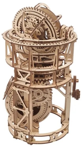 Ugears - 3D dřevěné mechanické puzzle Hodinový strojek s tourbillonem