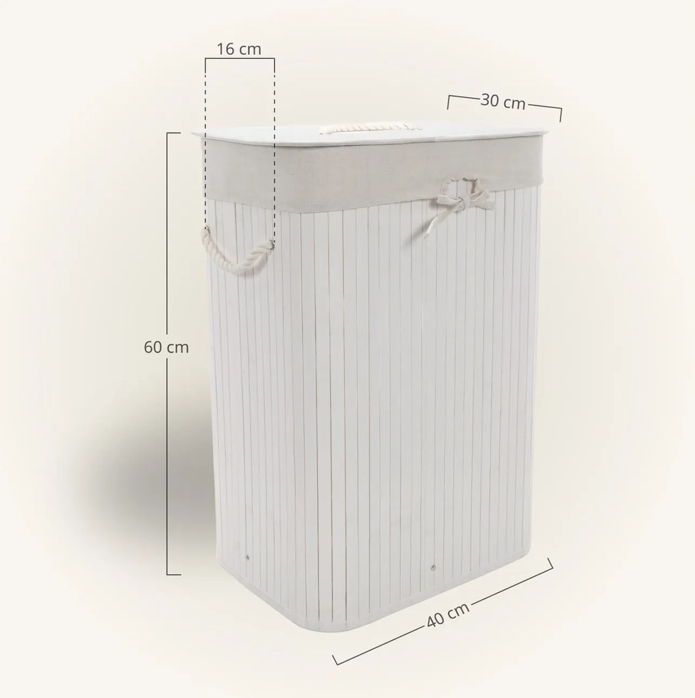 Bambusový koš na prádlo ZORA, 72 l