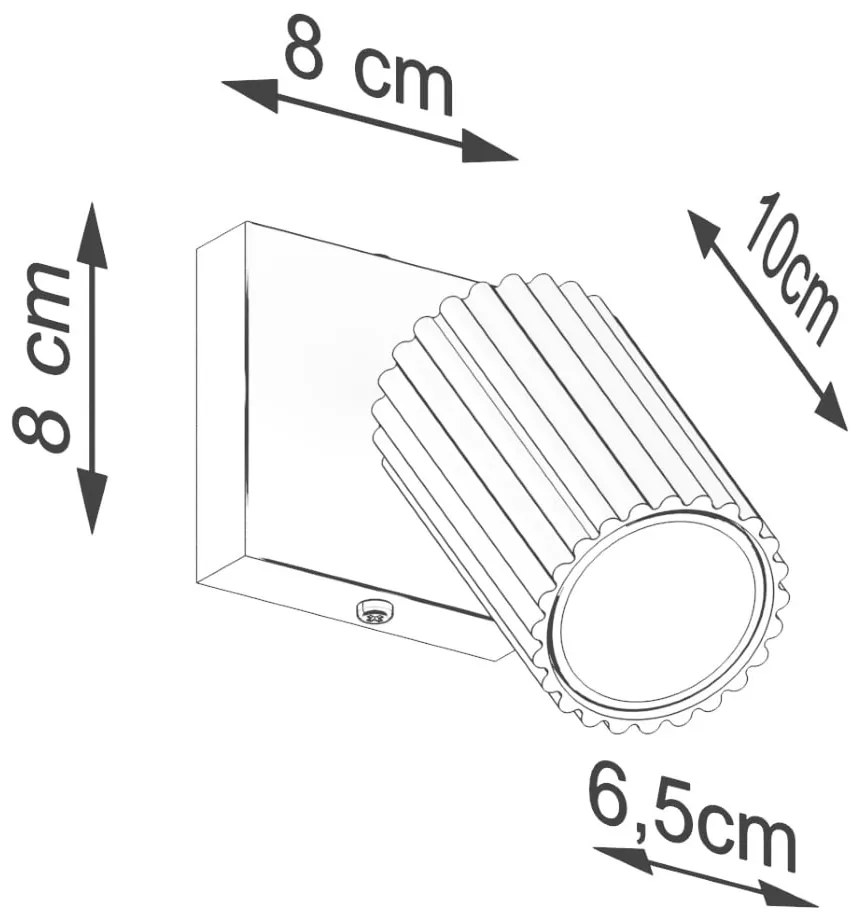 Bodové svítidlo ve zlaté barvě 8x16 cm Gleam – Sollux