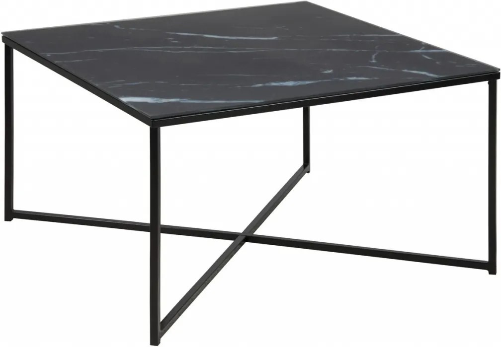 Konferenční stolek Venice 80x80 cm, sklo, černá