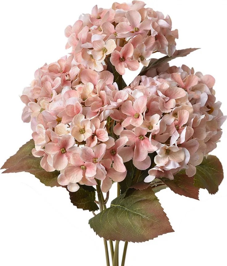 Růžová umělá květina hortenzie Hydrangea - 18*16*44 cm