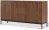 Aosom Komoda ve stylu Mid-Century Modern, 3D vlnkový design, do obývacího pokoje, jídelny, kanceláře, 150 x 40 x 80 cm, Hnědá