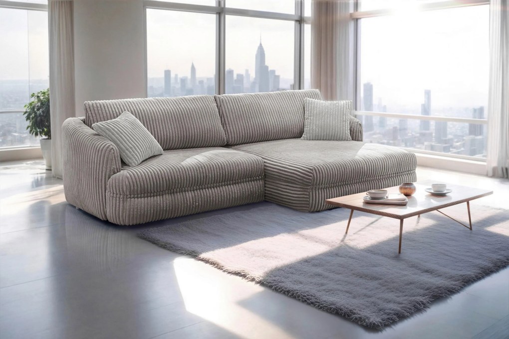 XXXLutz ROHOVÁ SEDAČKA, textil, šedohnědá MID.YOU - Sedací soupravy - 000694008208