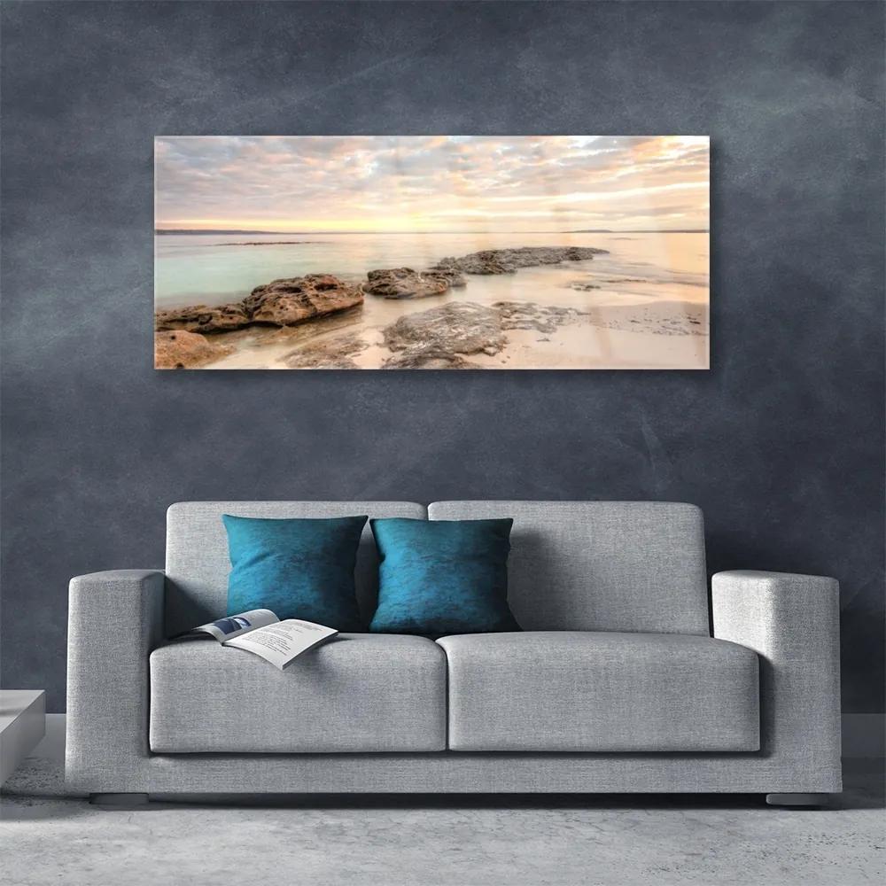 Plexisklo-obraz Moře Kameny Krajina 125x50 cm