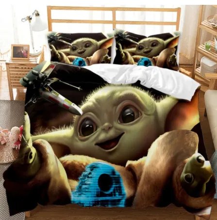 3-dílné ložní povlečení Star Wars Yoda 3D Varianta: YODA 4, Velikost: EU King (240cmx220cm)