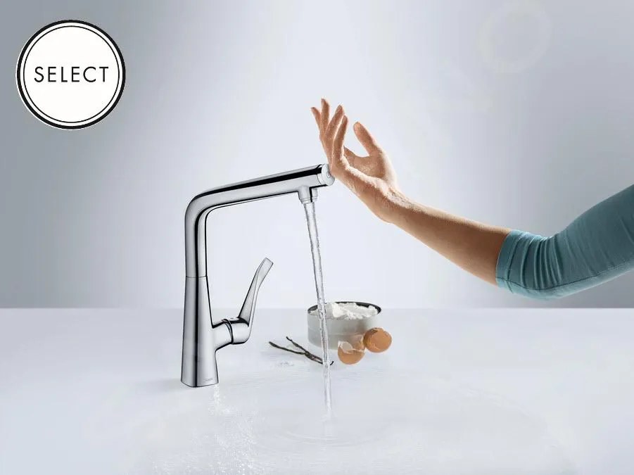 Hansgrohe Talis Select M51, dřezová baterie M5117-H300 s výsuvnou sprškou, sBOX, chromová, 73867000