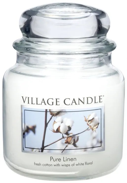 Village Candle Vonná svíčka ve skle, Čisté prádlo - Pure Linen, 16oz Premium