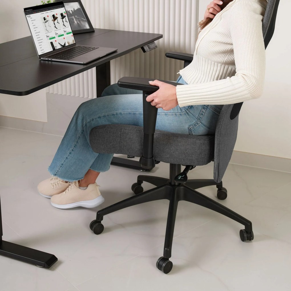 Ergonomické křeslo MOLFETA tmavě šedé