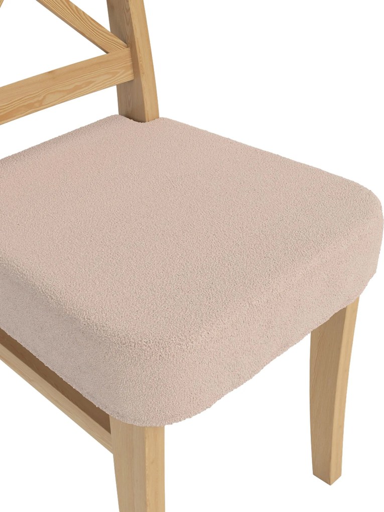 Sedák na židli IKEA Ingolf barva růžová látka pletený vzor