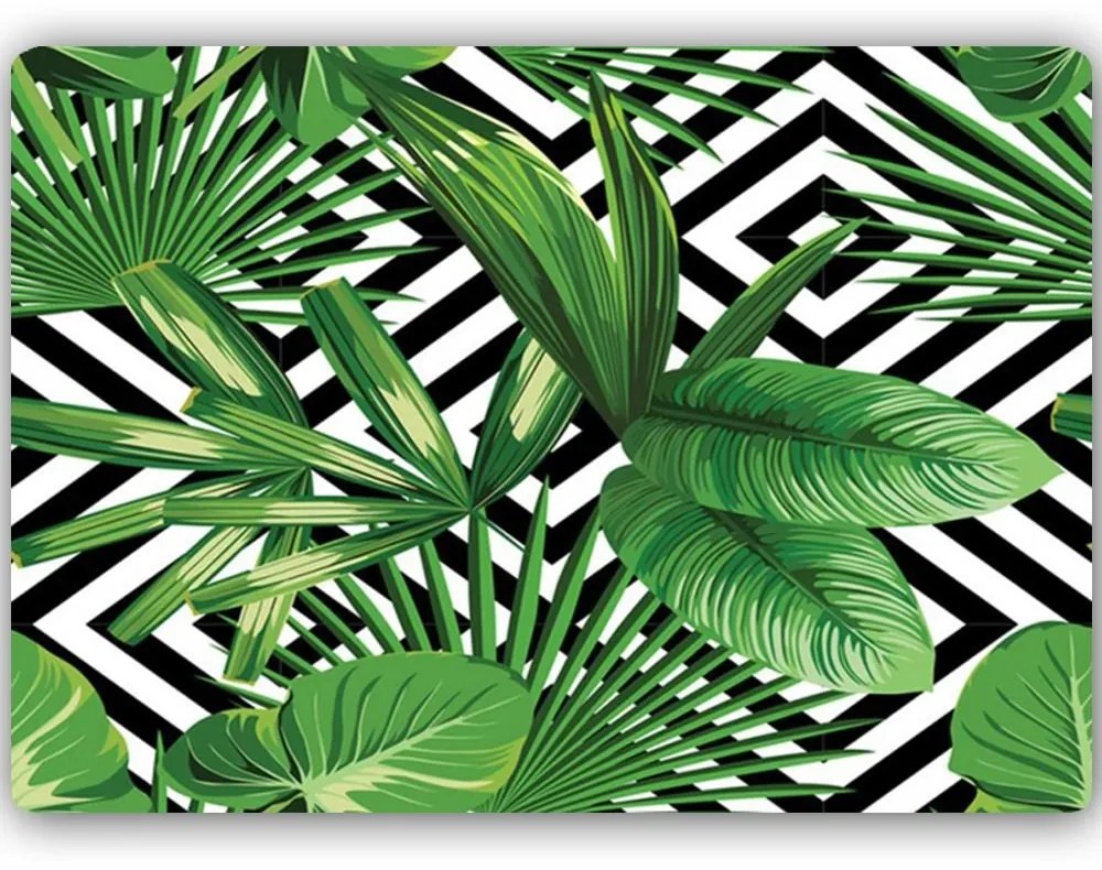 CARO Kovový obraz - Leafy Composition 60x40 cm