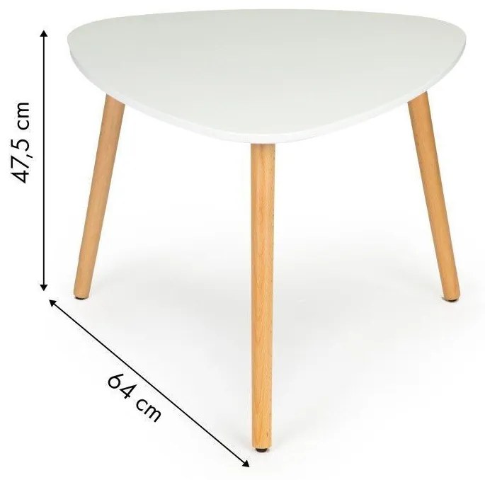 Moderní konferenční stolek v bílé barvě