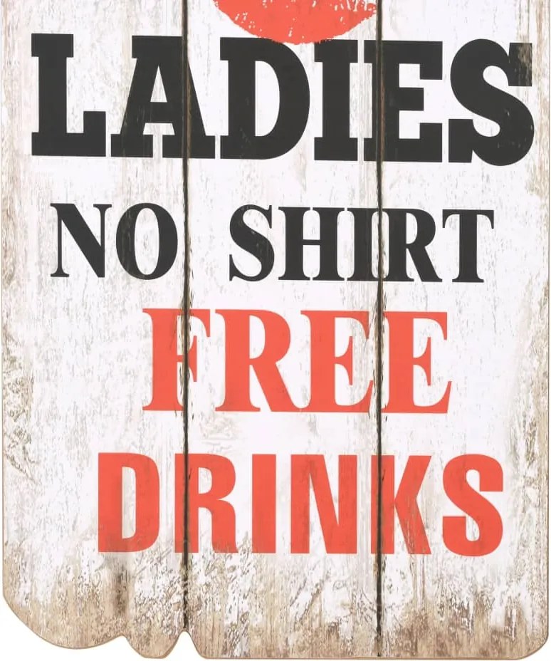 Nástěnný věšák na kabáty MEN LADIES s 6 háčky 120 x 40 cm 245852