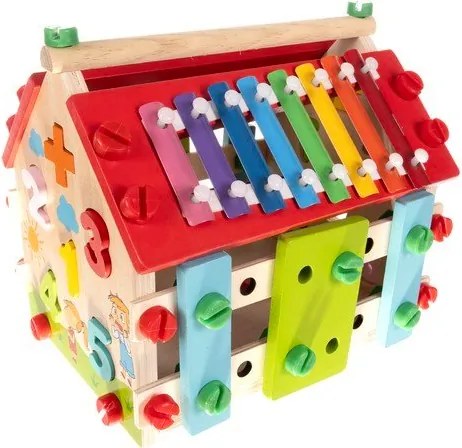 Montessori multifunkční dřevěný domeček Kruzzel 22564