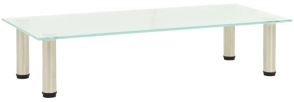 TV stolek mléčný 60 x 35 x 17 cm tvrzené sklo 322765